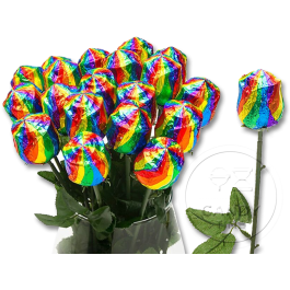 Belgian Choc Roses Rainbow Box of 20