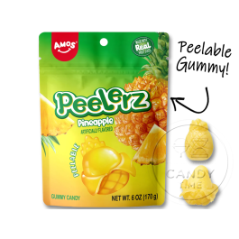 Peelerz Peelable Gummy Pineapple 3oz Bag Box of 24