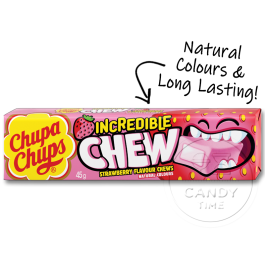 Chupa Chups Incredible Chew Strawberry Single