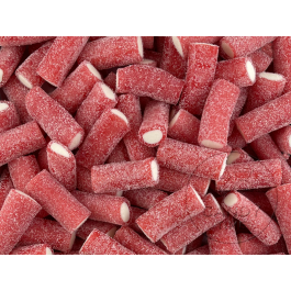 Damel Mini Jumbo Sour Strawberry Tubes 1kg Bag