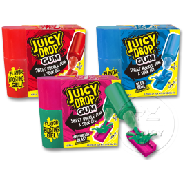 Juicy Drop Sweet Gum with Sour Gel Box of 16