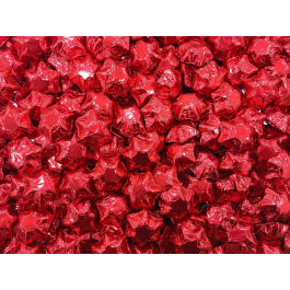 Milk Chocolate Foil Stars 1kg Bag Red