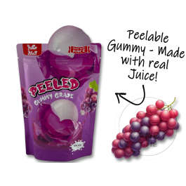 Peeled Peelable Gummy Grape 120g Bag Box of 12