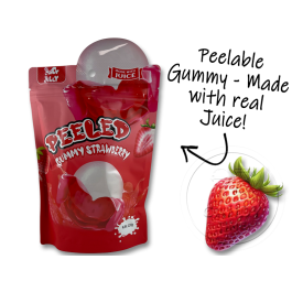 Peeled Peelable Gummy Strawberry 120g Bag Box of 12