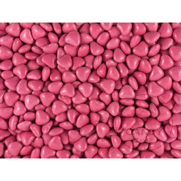 Candy Coated Choc Hearts ALL Pink 1kg Bag