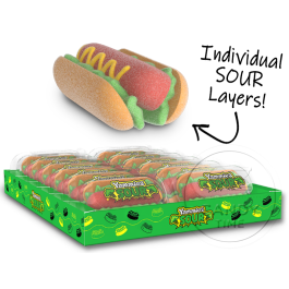Yammiez Sour Mallow Hot Dog Box of 12