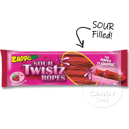Zappo SOUR Twistz Ropes Strawberry Box of 12